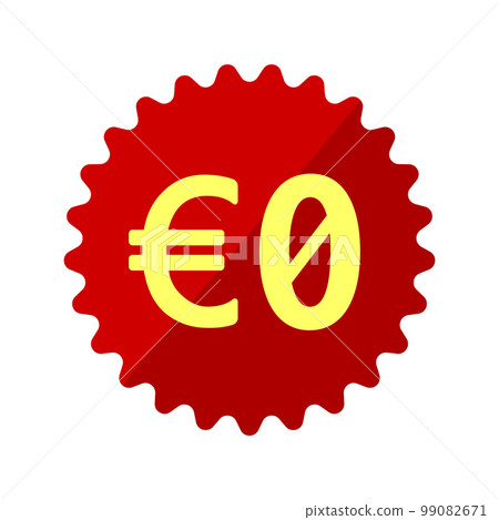 Free ( 0 Euro ) vector icon illustration - Stock Illustration [99082671 ...