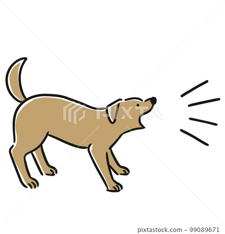 Barking dog illustration - Stock Illustration [99089671] - PIXTA