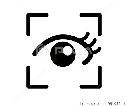 Iris authentication icon (biometric... - Stock Illustration [99105344 ...