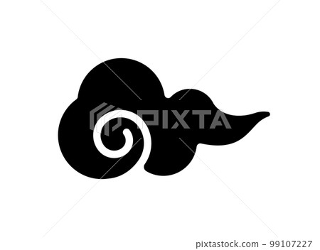 Japanese style icon [cloud] vector illustration - Stock Illustration ...