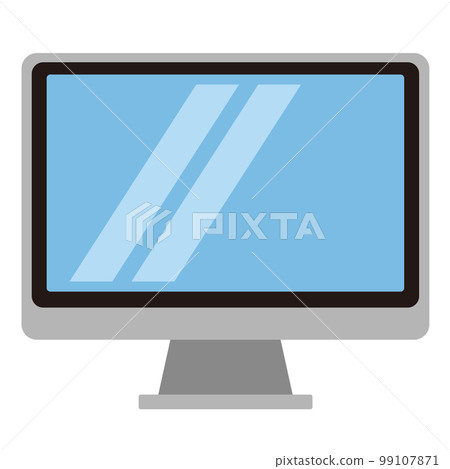 Personal computer (desktop PC) simple illustration - Stock Illustration ...