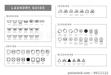 Laundry Labels Guide Set - Stock Illustration [99111122] - PIXTA