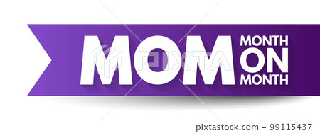 MOM Month On Month - comparing data from one... - Stock Illustration ...