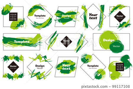 Blurred frame background template (green) using... - Stock Illustration ...
