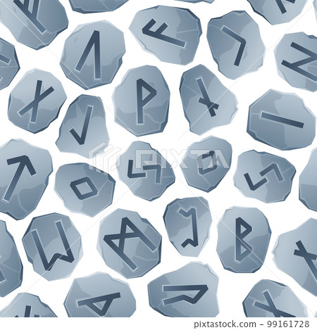 Runic pattern. Seamless print of archaic nordic... - Stock Illustration ...