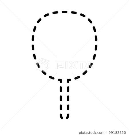 Tracing lines dotted tree outline shape for... - Stock Illustration ...