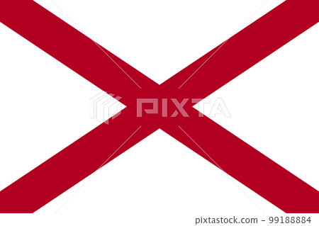 Flag of Alabama state (United States of... - Stock Illustration ...