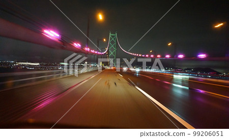 neon fast at night - Stock Photo [99206051] - PIXTA