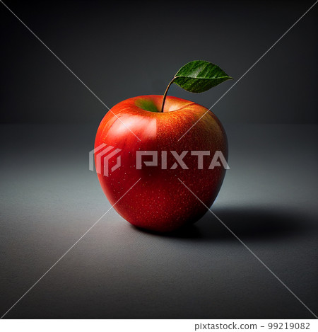 Exquisite CG A realistic bright red apple. - Stock Illustration ...