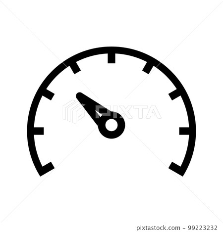 Simple speedometer icon. tachometer. vector. - Stock Illustration ...