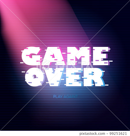 Game over fantastic computer background with... - Stock Illustration ...