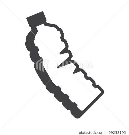 plastic bottle waste solid icon - Stock Illustration [99252193] - PIXTA