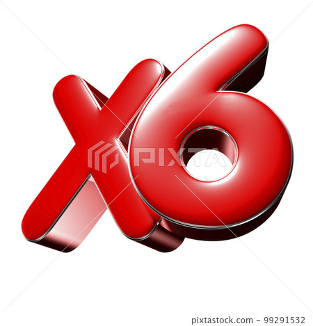 X6 red 3D. - Stock Illustration [99291532] - PIXTA