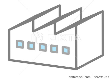 factory three dimensional icon - Stock Illustration [99294033] - PIXTA