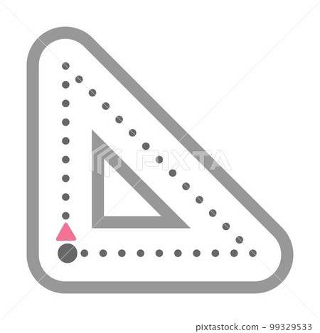 Dotted right angle shape for tracing lines for... - Stock Illustration ...