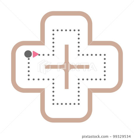 Dotted cross shape for tracing lines for... - Stock Illustration ...