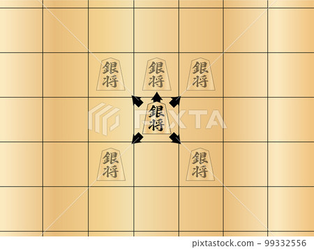 Shogi piece movement Ginsho - Stock Illustration [99332556] - PIXTA