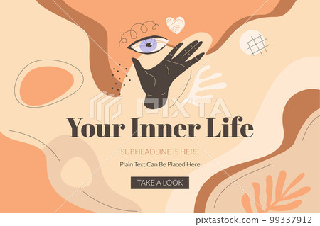 Your Inner Life Banner Template - Stock Illustration [99337912] - PIXTA
