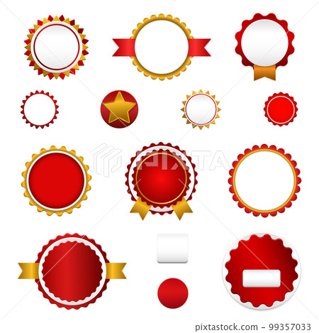 Set of sale badges, labels and stickers without... - Stock Illustration ...