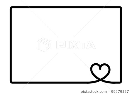 Frame with black hearts. love image. - Stock Illustration [99379357 ...