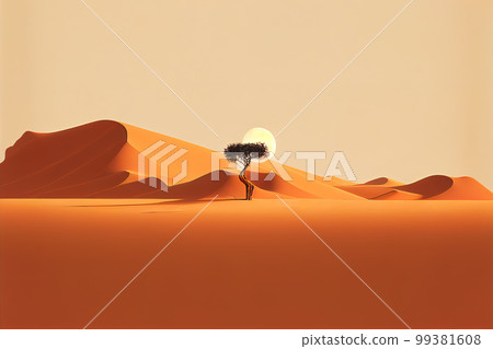 figure desert minimalism. Generative AI-插圖素材 [99381608] - PIXTA圖庫