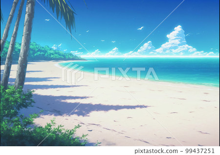 tropical resort sea summer coast sandy beach... - Stock Illustration ...