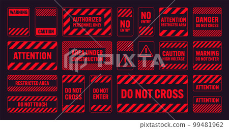 Red And Black Warning Signs