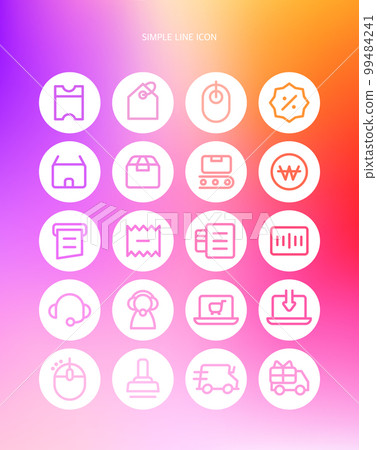 Easy-to-use simple line icons 05 - Stock Illustration [99484241] - PIXTA