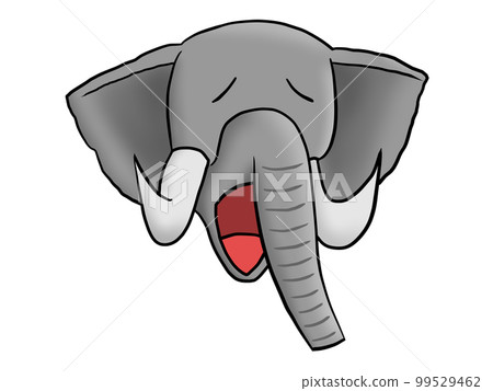 Elephant depressed _ facing right - Stock Illustration [99529462] - PIXTA