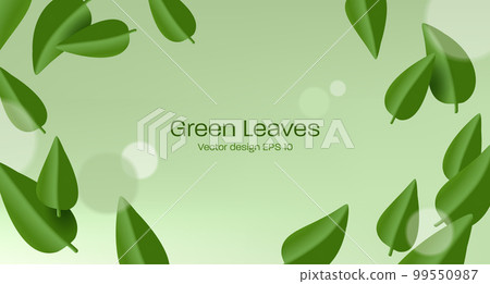 Green leaves background 3d render style... - Stock Illustration ...