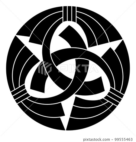 It's a family crest. It is called Noshi, which... - Stock Illustration ...