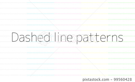 Dashed line stripe pattern set different colors... - Stock Illustration ...