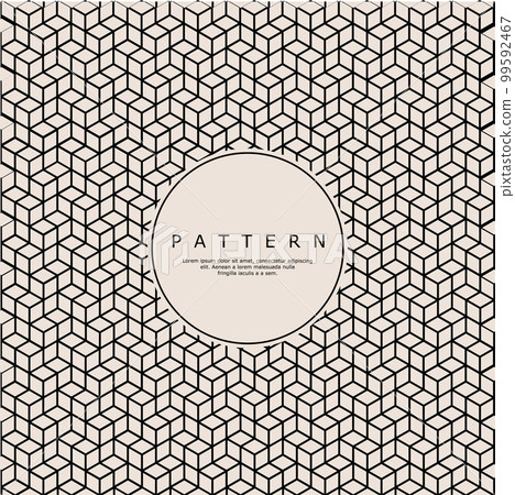 Decorative line box abstract pattern template.... - Stock Illustration [99592467] - PIXTA