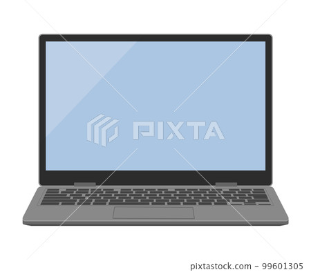 Simple gray laptop illustration - Stock Illustration [99601305] - PIXTA