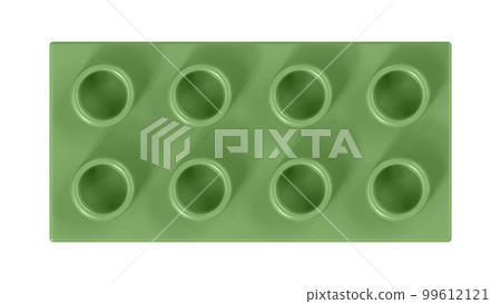 Green Tea Lego Block Isolated on a White... - Stock Illustration ...