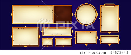 Game dialogue boxes, speech bubbles and frames - Stock Illustration ...