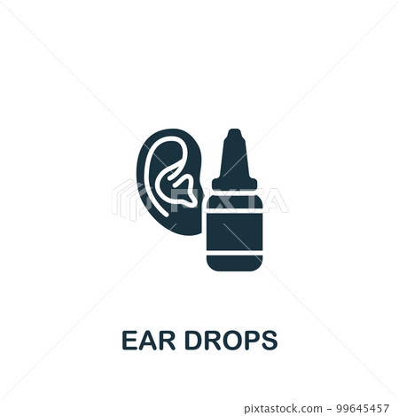 Ear drops icon. Monochrome simple sign from...-插圖素材 [99645457] - PIXTA圖庫