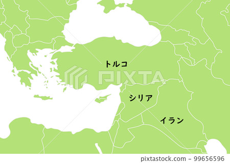 Map of areas around Turkey and Syria where... - Stock Illustration ...