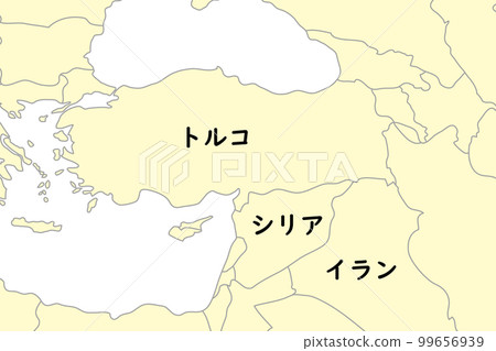 Map around Turkey and Syria - Stock Illustration [99656939] - PIXTA