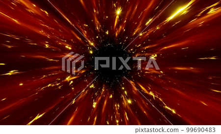 Red Fire and Yellow Sparks Burst Effect - Stock Illustration [99690483 ...