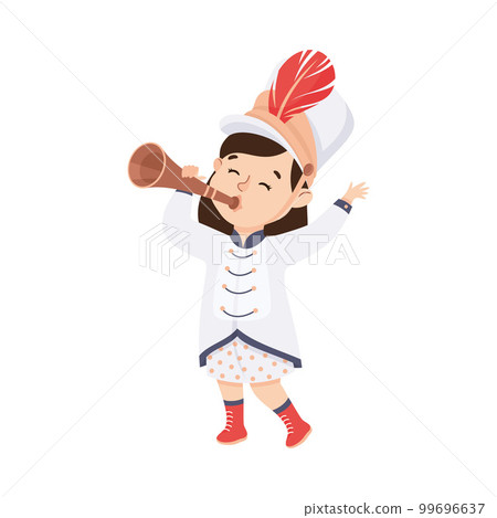 Cartoon Marching Band Instruments