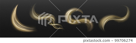 Set of shimmering dust swirls on transparent - Stock Illustration ...