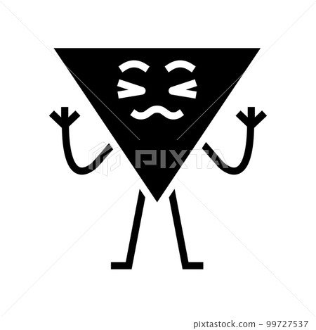 triangle geometric character glyph icon vector... - Stock Illustration ...