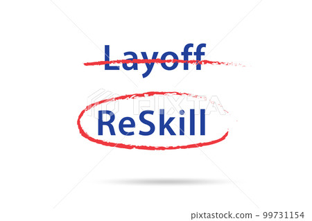 Re-skilling and upskilling in learning concept - Stock Illustration ...