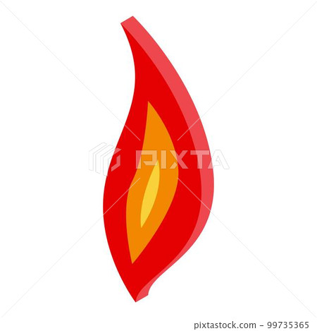 Small flame icon. Isometric of small flame... - Stock Illustration ...