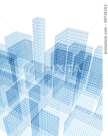 Square dot building street seen from above... - Stock Illustration ...