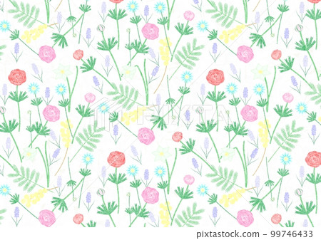 A4 spring flower background - Stock Illustration [99746433] - PIXTA