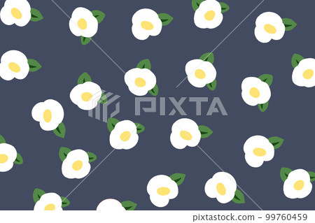 Camellia flower pattern pattern illustration... - Stock Illustration ...