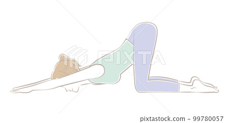 cat stretch pose - Stock Illustration [99780057] - PIXTA