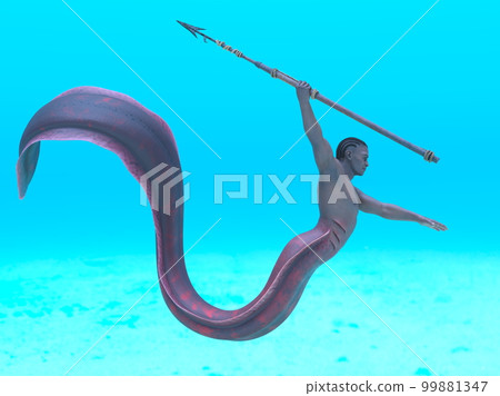 male mermaid - Stock Illustration [99881347] - PIXTA